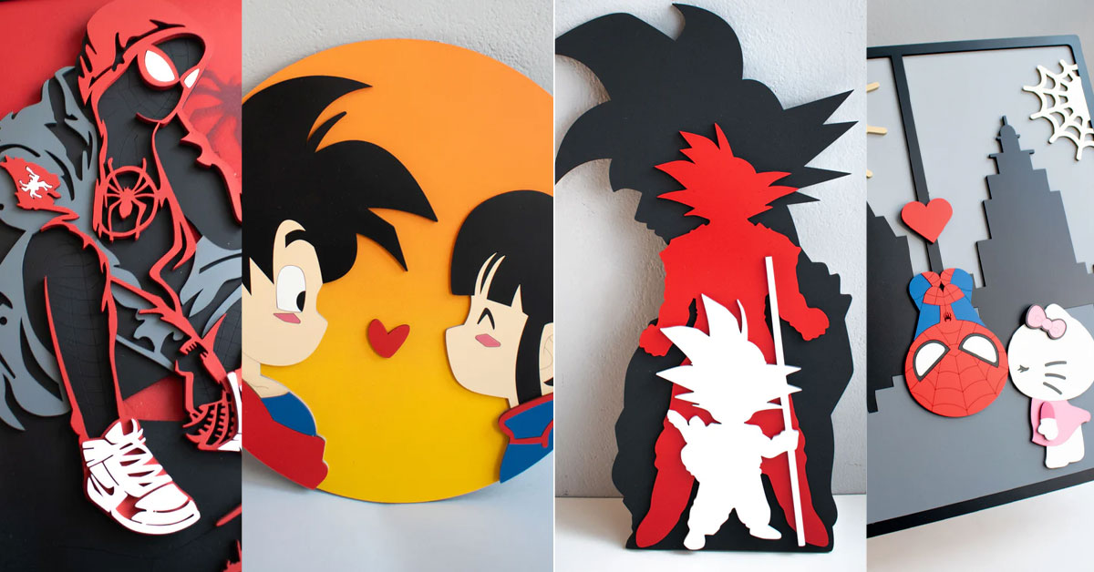 Los 5 mejores cuadros de Dragon Ball en MDF con corte láser: Personali ...